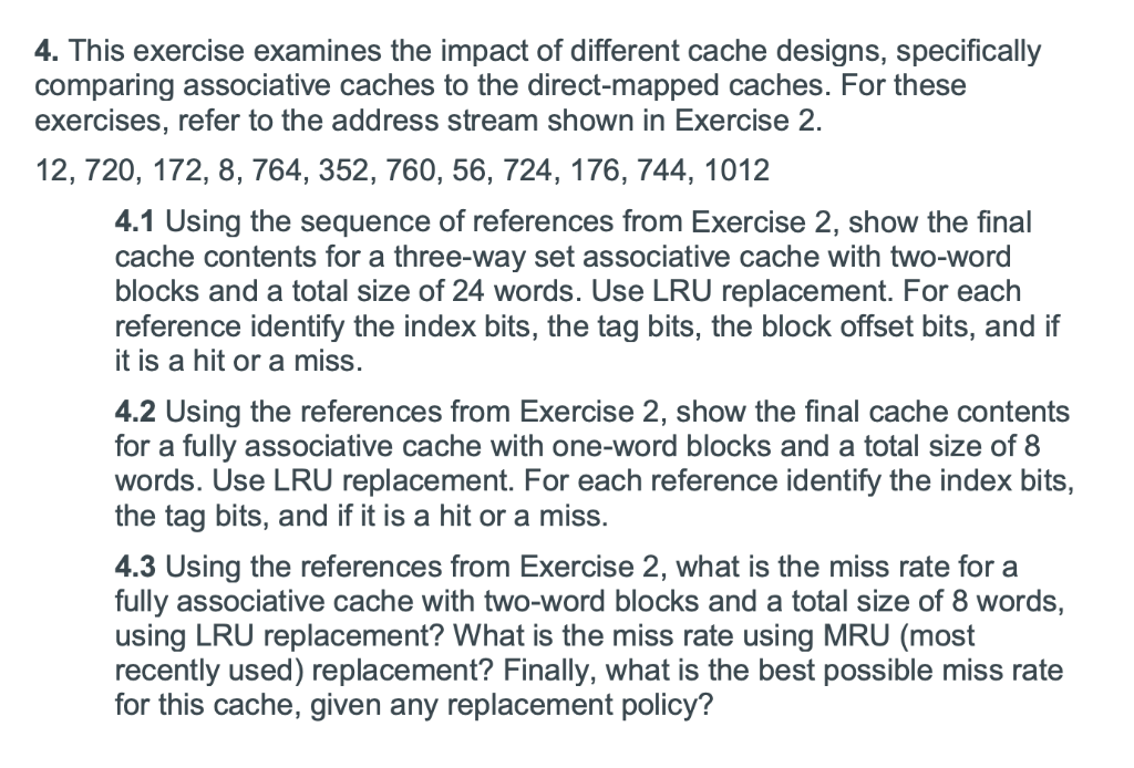 4. This exercise examines the impact of different | Chegg.com