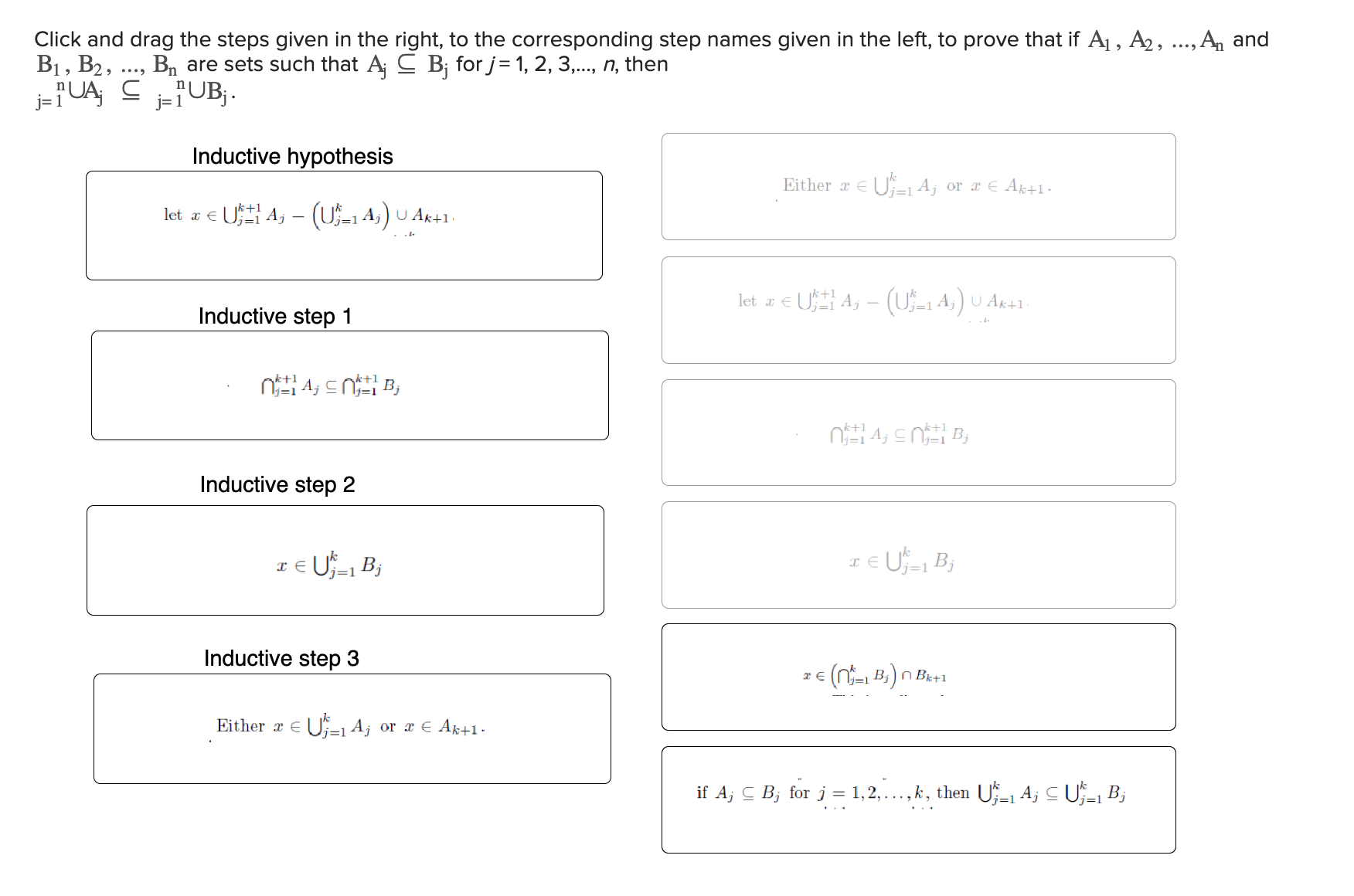 Solved Click and drag the steps given in the right, to the | Chegg.com