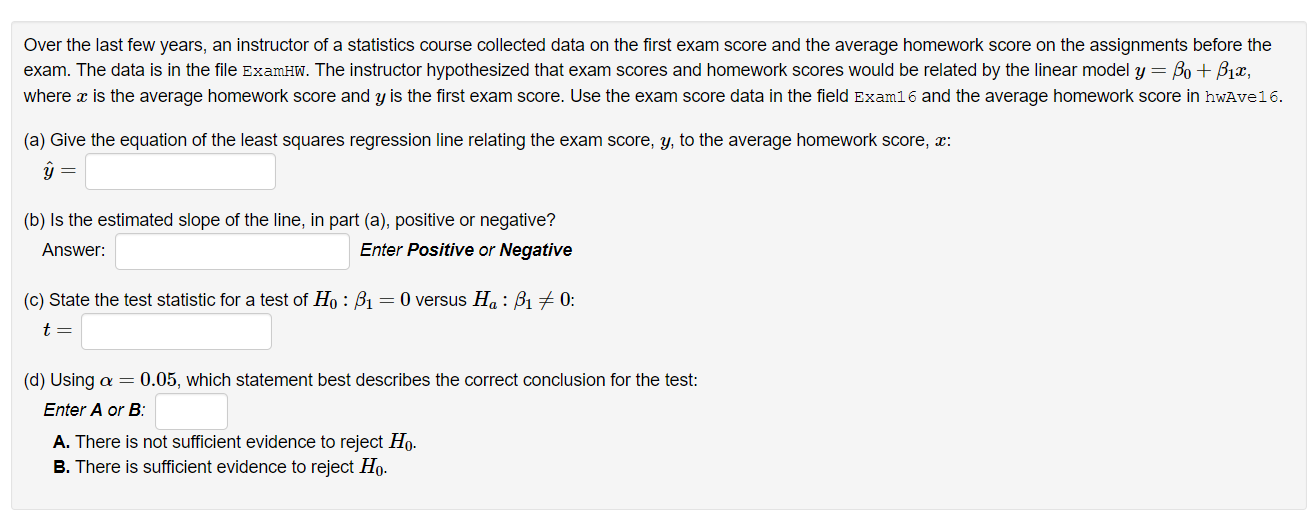 Over the last few years, an instructor of a | Chegg.com