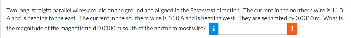 Solved Two long, straight parallel wires are laid on the | Chegg.com