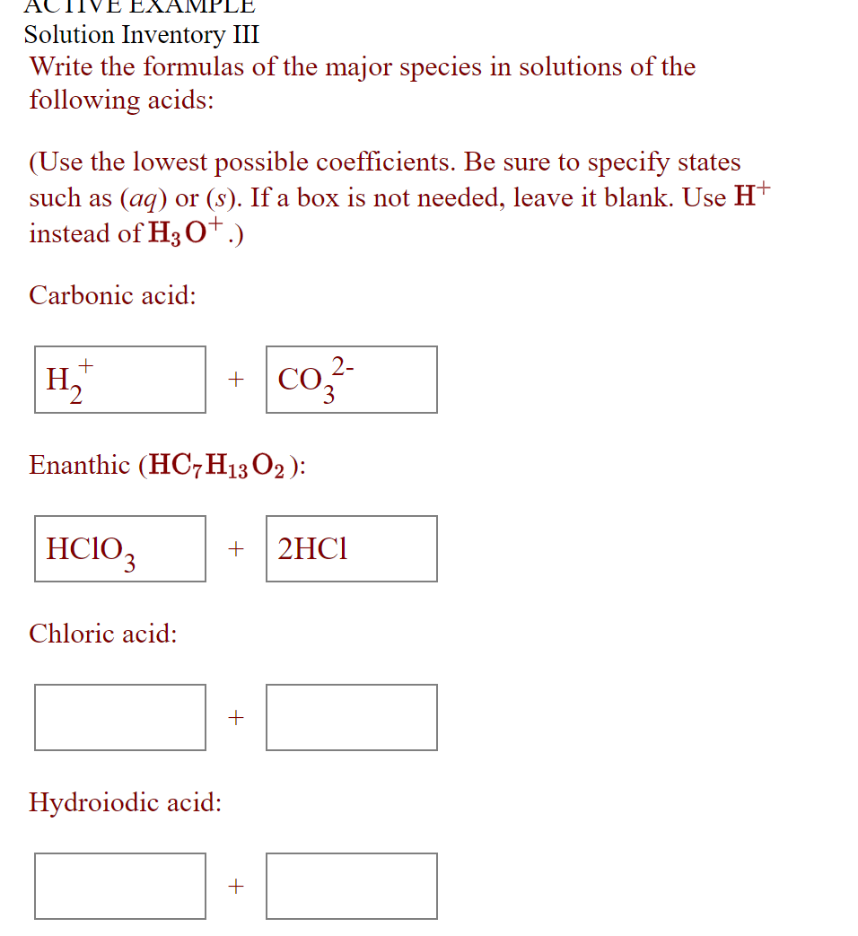 Solved AMPLE Solution Inventory III Write the formulas of | Chegg.com