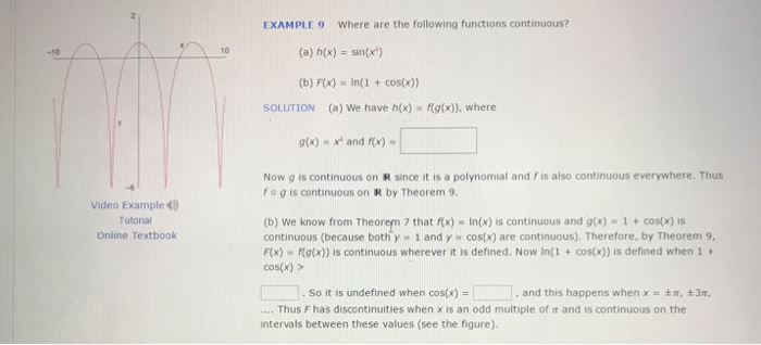 Solved Where are the following functions continuous? (a) | Chegg.com