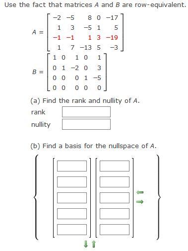 Solved Use the fact that matrices A and B are | Chegg.com