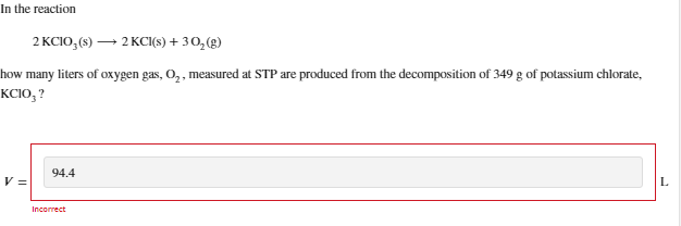 Solved In the reaction 2KClO3( s) 2KCl(s)+3O2( g) how many | Chegg.com