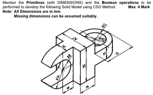 Solved Mention the Primitives (with DIMENSIONS) and the | Chegg.com