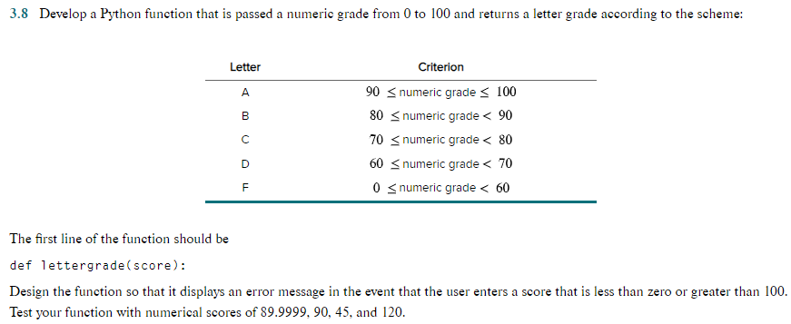 Solved 3.8 Develop a Python function that is passed a | Chegg.com