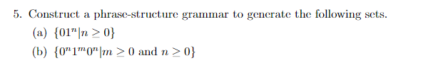 Solved 5. Construct a phrase-structure grammar to generate | Chegg.com