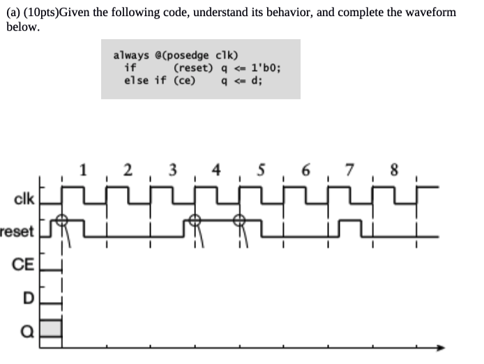 Solved (a) (10pts)Given the following code, understand its | Chegg.com