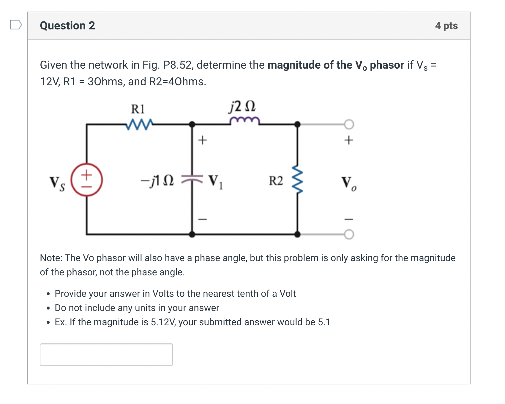 Solved Given the network in Fig. P8.52, determine the | Chegg.com