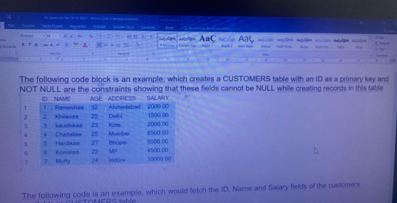Solved EXERCISES: 1. Use the MIN function to select the | Chegg.com