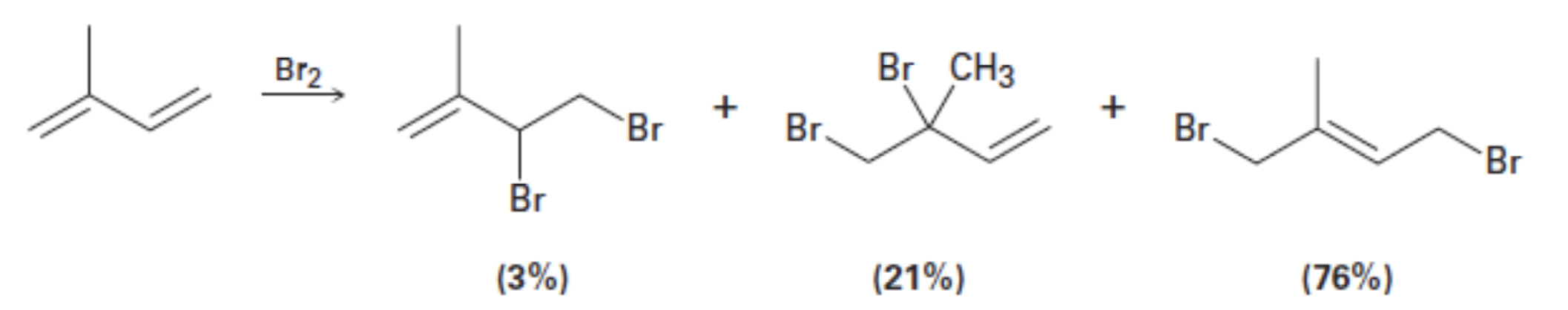 Solved Electrophilic addition of Br2 to isoprene | Chegg.com