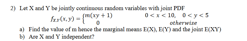 Solved Let X and Y be jointly continuous random variables | Chegg.com