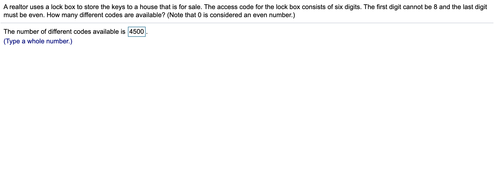 Solved A realtor uses a lock box to store the keys to a | Chegg.com