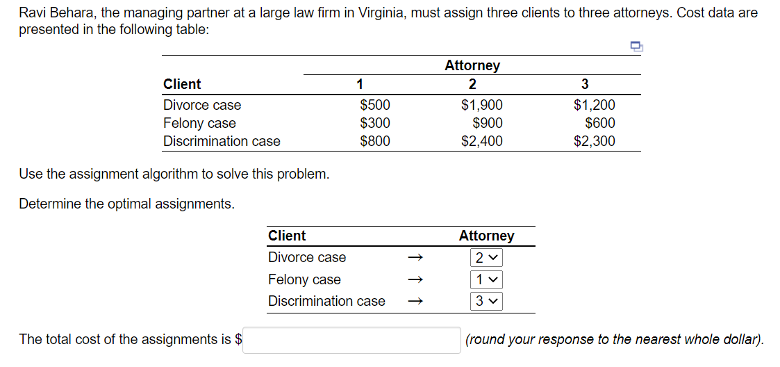 Solved Ravi Behara, the managing partner at a large law firm | Chegg.com