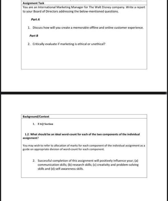 Solved Assignment Task You are an International Marketing | Chegg.com