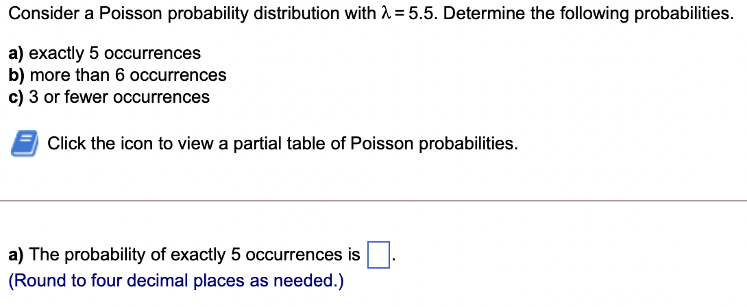 Solved Consider a Poisson probability distribution with 9 = | Chegg.com