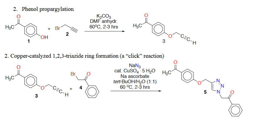 Solved 2. Phenol propargylation 2. Copper-catalyzed | Chegg.com