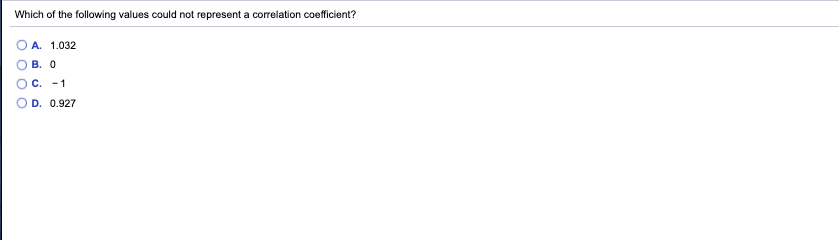 Solved Which of the following values could not represent a | Chegg.com