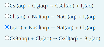 Solved In which equation will no reaction take place? (Note: | Chegg.com