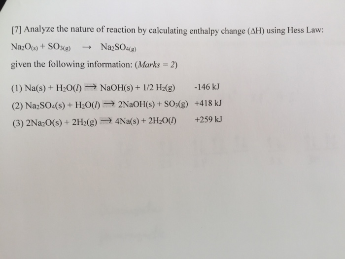 Solved 17] Analyze the nature of reaction by calculating | Chegg.com