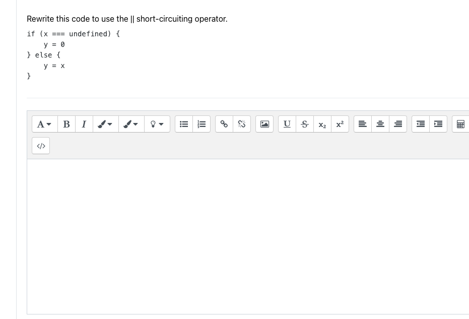 Solved Rewrite this code to use the \| short-circuiting | Chegg.com