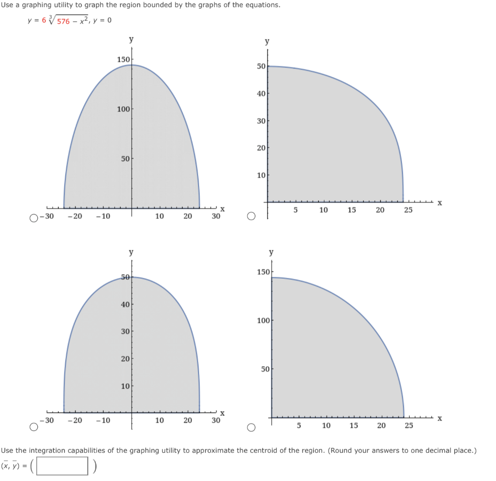 Solved Use a graphing utility to graph the region bounded by | Chegg.com