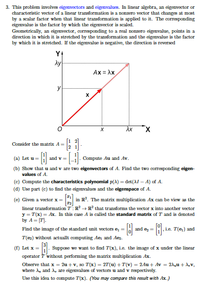 Solved 3. This problem involves eigenvectors and | Chegg.com