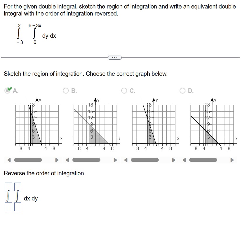 Solved Reverse the order of integration. | Chegg.com