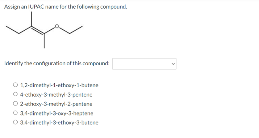 Solved Assign an IUPAC name for the following compound. | Chegg.com