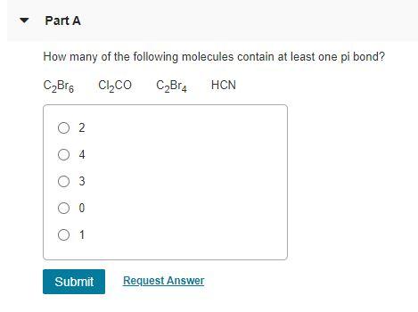 Solved Part A How many of the following molecules contain at | Chegg.com