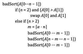 Solved Consider the following pseudocode for a sorting | Chegg.com