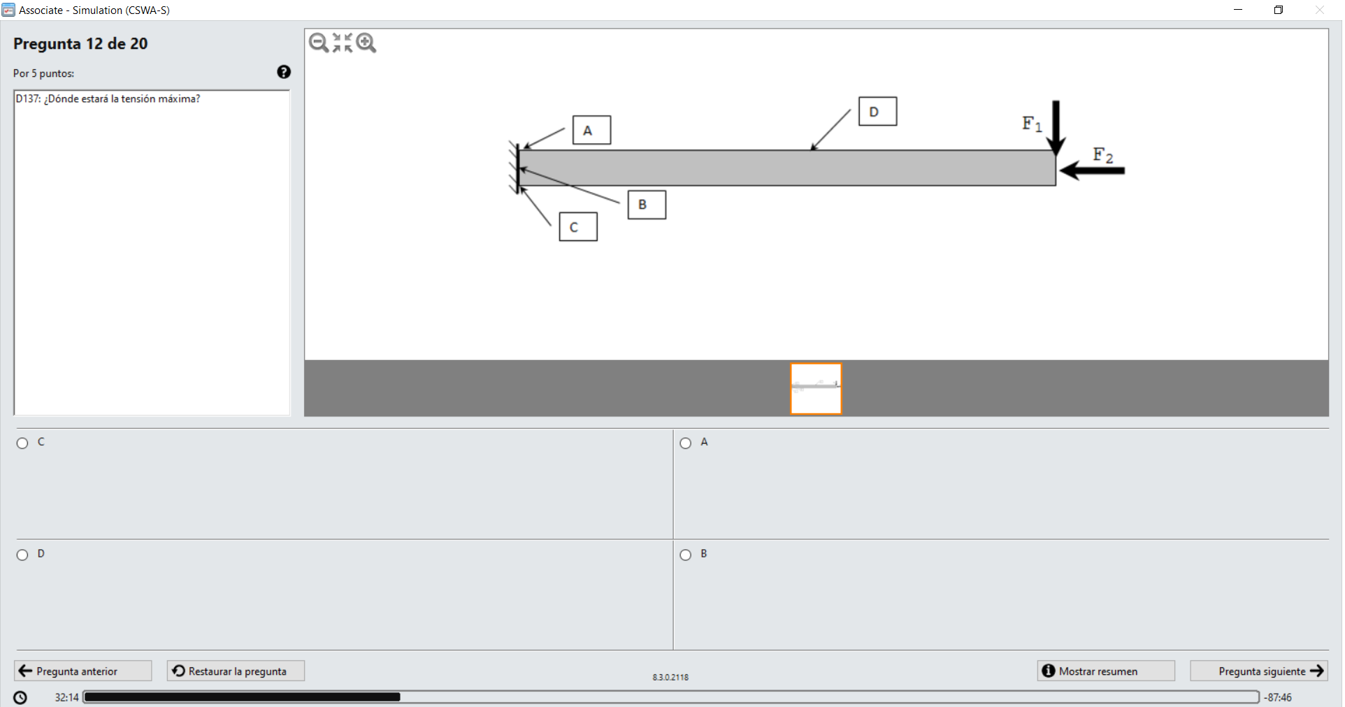 Solved Associate - Simulation (CSWA-S) - Pregunta 12 de 20 | Chegg.com