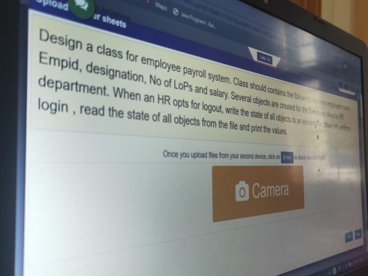 using java Design a class for employee payroll | Chegg.com
