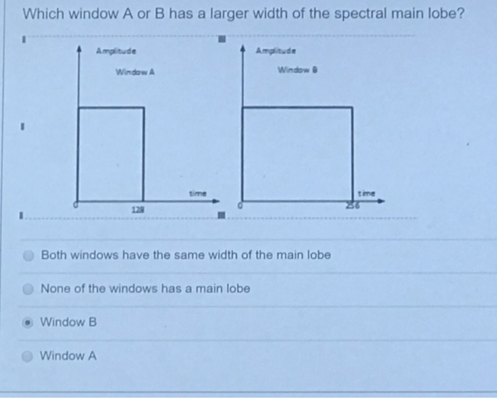 Solved Which window A or B has a larger width of the | Chegg.com