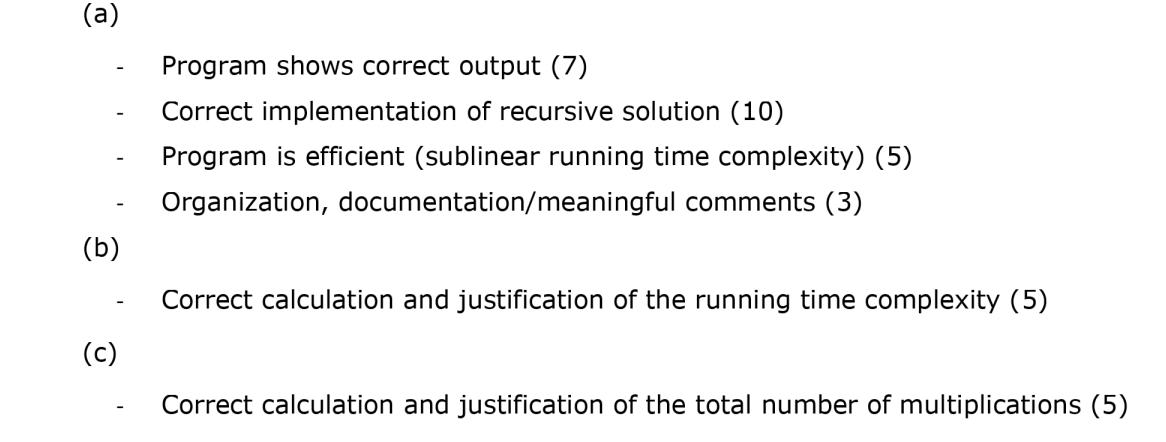 Solved (a) Implement a sublinear running time complexity | Chegg.com