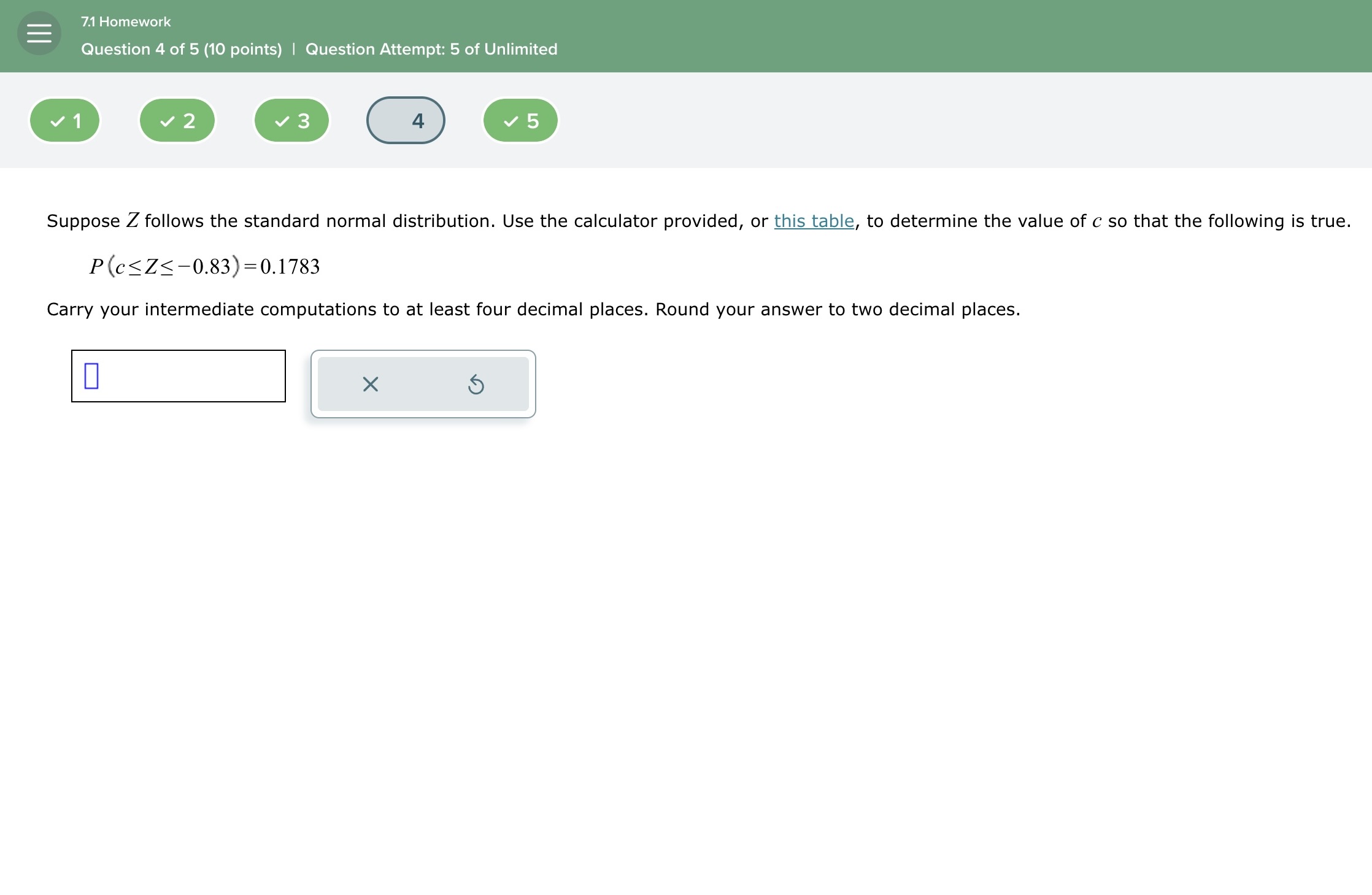 Solved Suppose Z ﻿follows the standard normal distribution. | Chegg.com