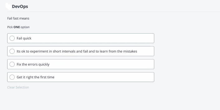 Solved DevOps Feature toggle is used for Pick ONE option | Chegg.com