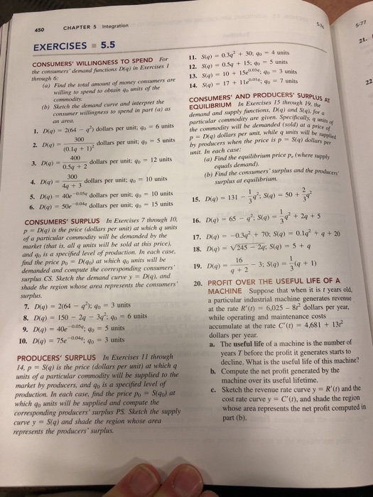 Solved 450 CHAPTER 5 Integration EXERCISES 5.5 21. | Chegg.com