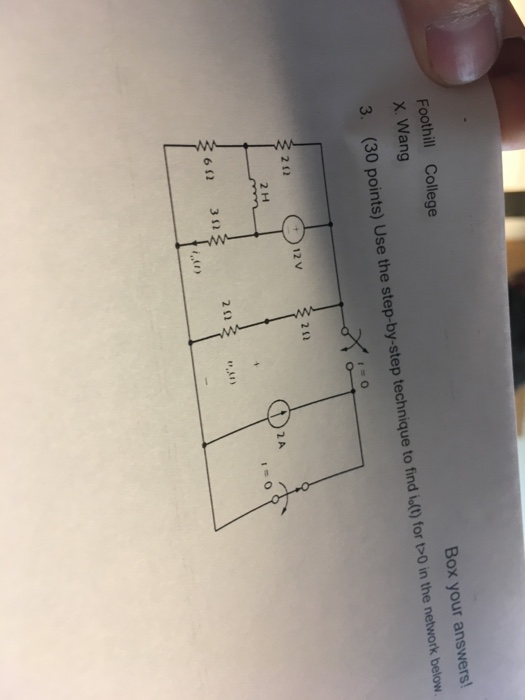 Solved use the step by step technique to find io(t) for t>0 | Chegg.com
