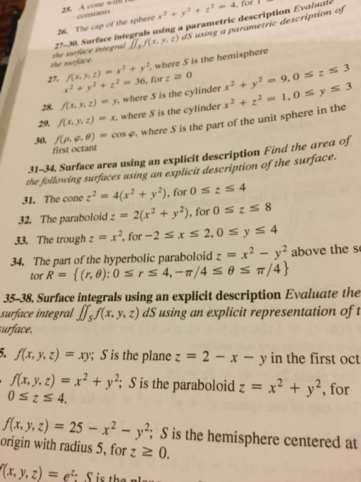 Solved 25. A cone will 7s0 Surface Integrals using a | Chegg.com