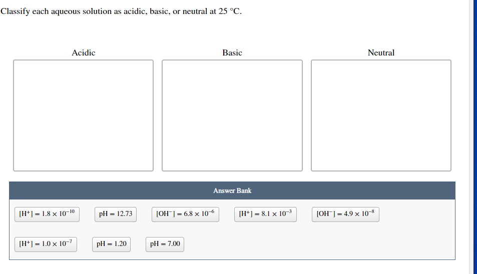 Solved Classify each aqueous solution as acidic, basic, or | Chegg.com