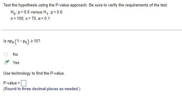 Solved Test the hypothesis using the P-value approach. Be | Chegg.com