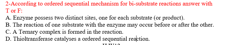 Solved 2-According to ordered sequential mechanism for | Chegg.com