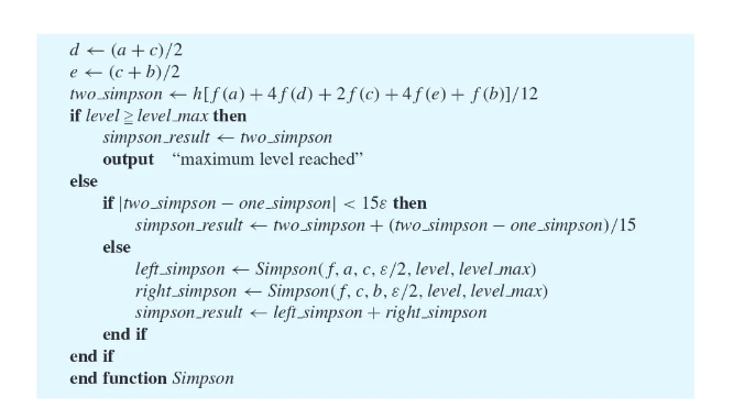 Implement The Recursive Simpsons Algorithm On Pp