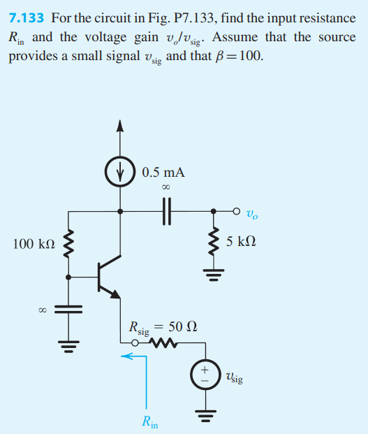 Solved 7.133 For the circuit in Fig. P7.133, find the input | Chegg.com