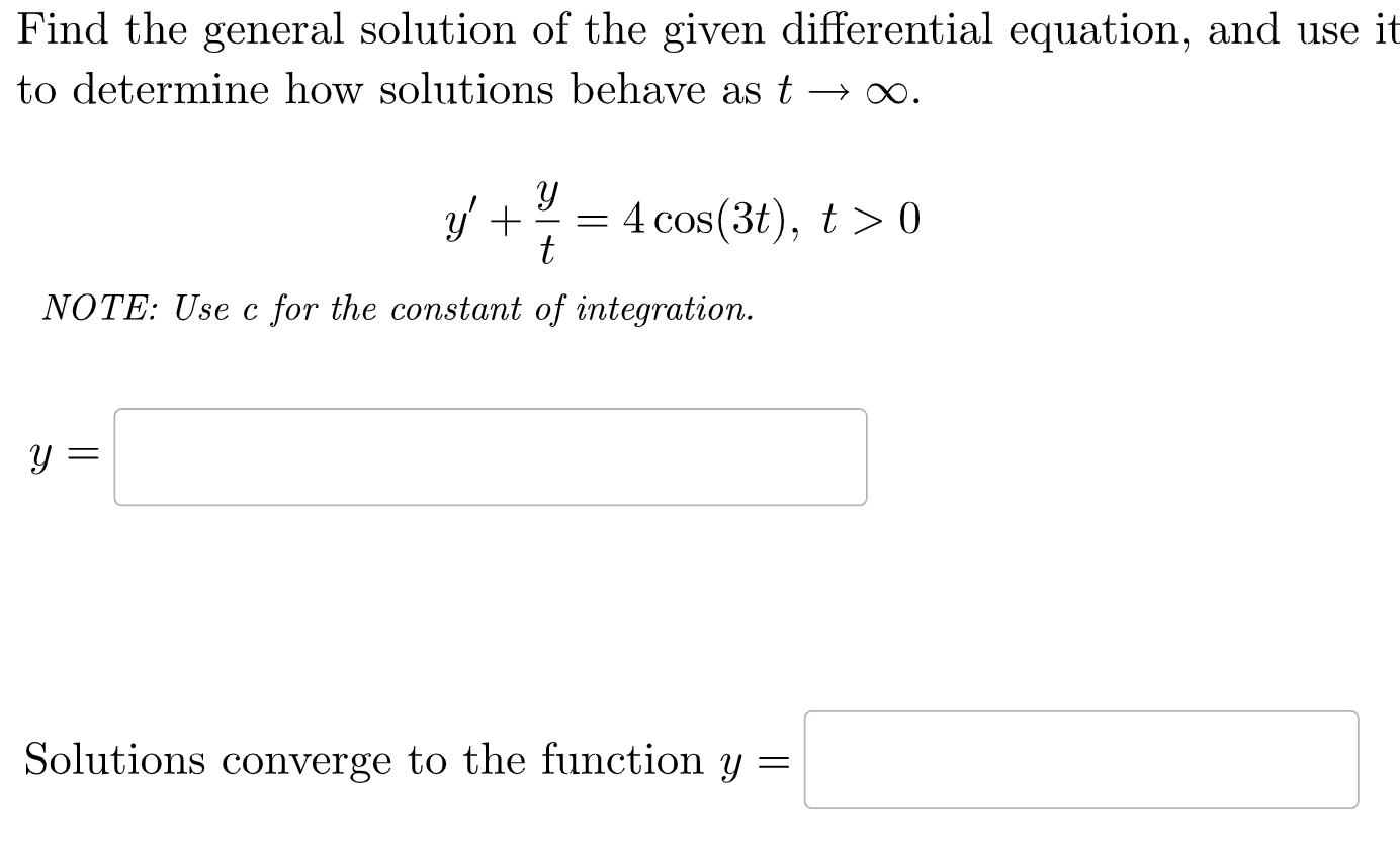 Solved Find the general solution of the given differential | Chegg.com
