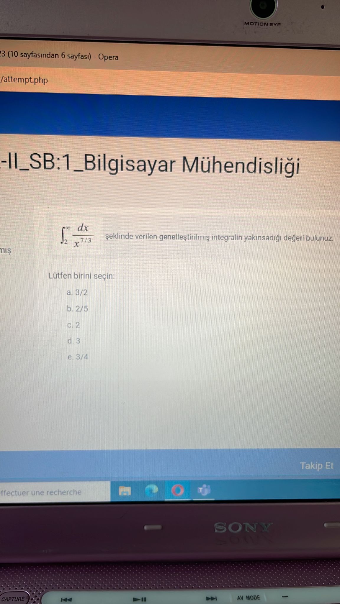 Solved ∫2∞x7/3dx şeklinde verilen genelleştirilmiş | Chegg.com