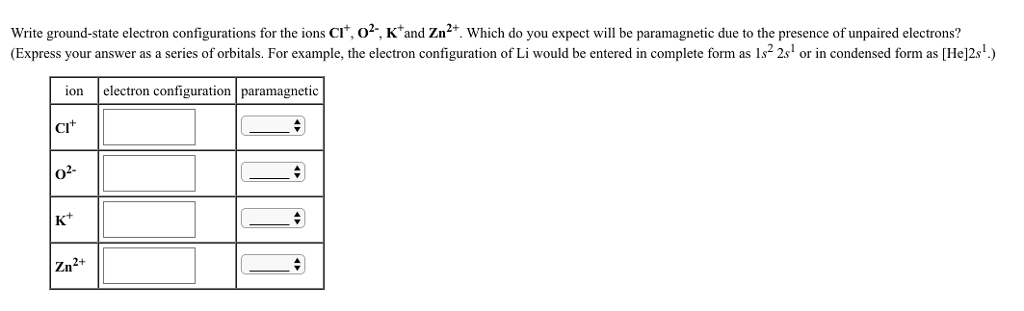 Solved Write Ground State Electron Configurations For The
