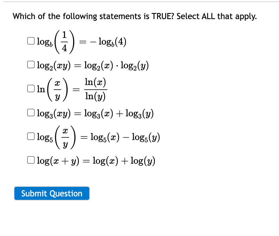 Solved Which of the following statements is TRUE? Select ALL | Chegg.com