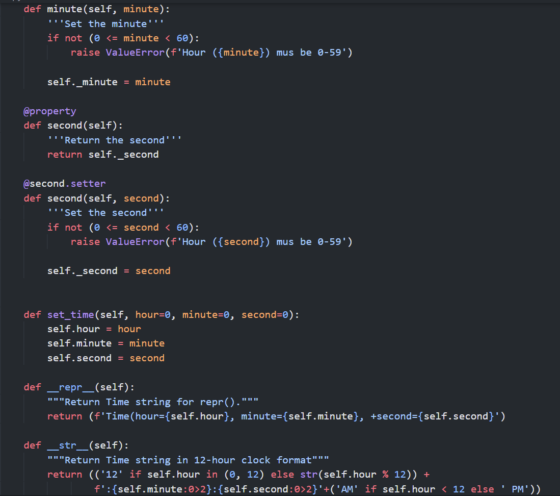 Solved In your textbook, Section 10.4.2's Time class | Chegg.com